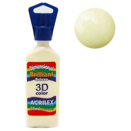 Tinta Acrilex Dimensional Brilliant Relevo 3D Ref.12112 35ml