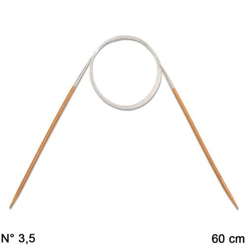 Agulha Circular de Tricô Bambu Circulo 60cm