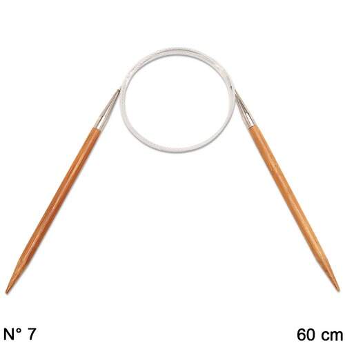 Agulha Circular de Tricô Bambu Circulo 60cm