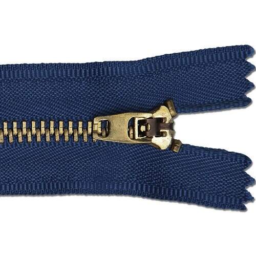 Zíper Metal Dourado Médio ZR 12cm - 10 Unidades