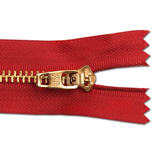 Zíper Metal Dourado Médio ZR 15cm - 10 Unidades