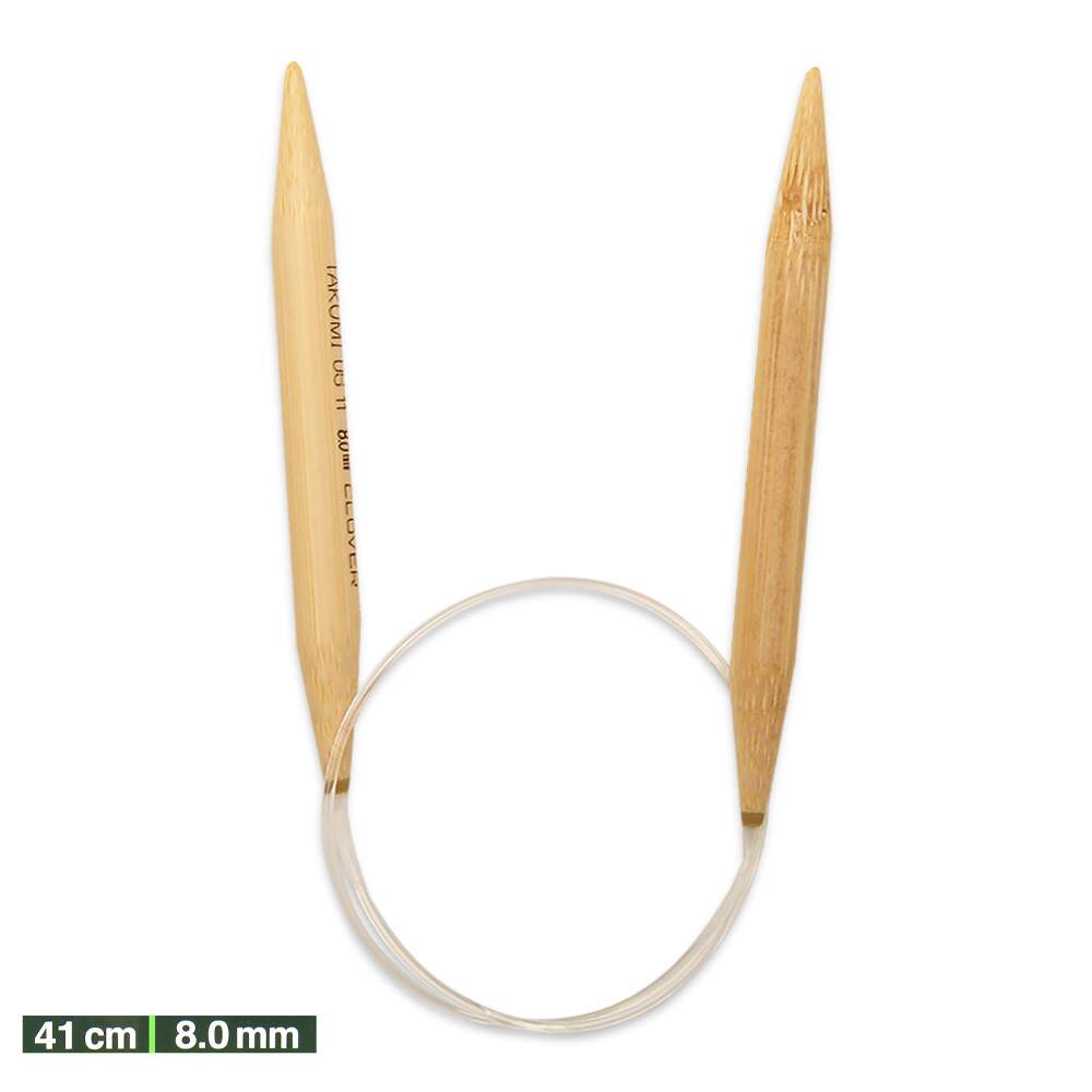 Agulha Circular de Tricô Takumi Clover Bambu 3016-16