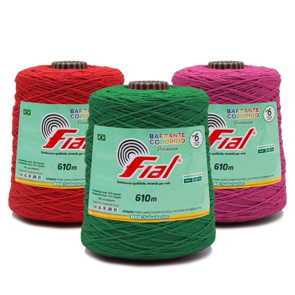 Barbante Colorido Premium Fial N.06 610mts