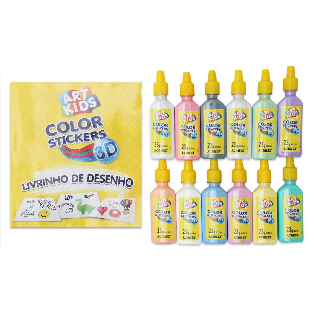 Color Stickers 3D Acrilex Ref.01312