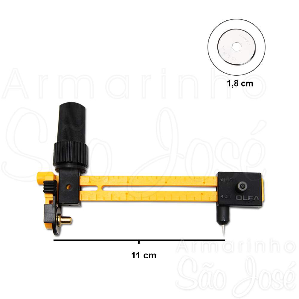 Cortador Rotativo Olfa Compasso CMP-3 18mm - 1 unidade FL