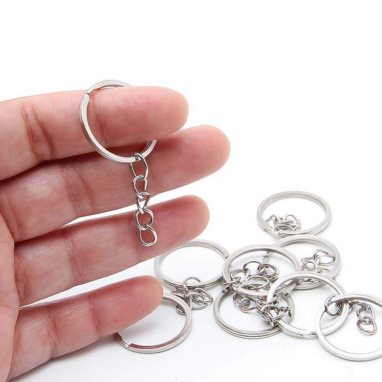 Argola para Chaveiro com Corrente 25mm com 10 Und