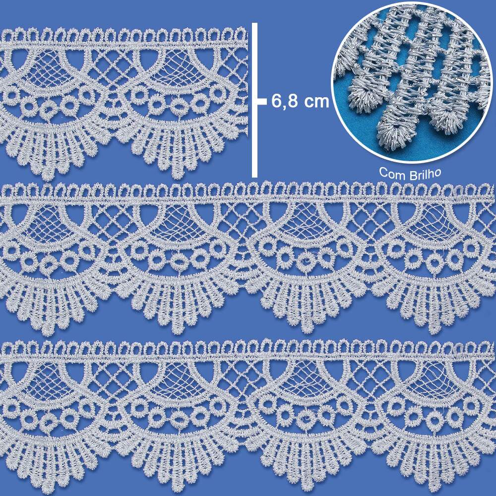 Guipir S. Prochownik Ref.CHL-438 Ouro e Prata 6,8cm 13,7mts
