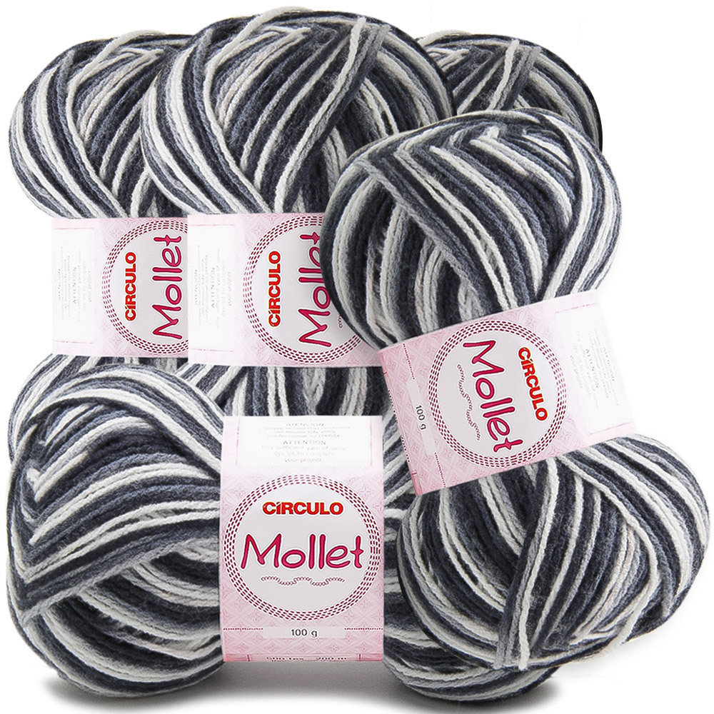 Kit Fio Mollet Circulo 100g com 5 Und