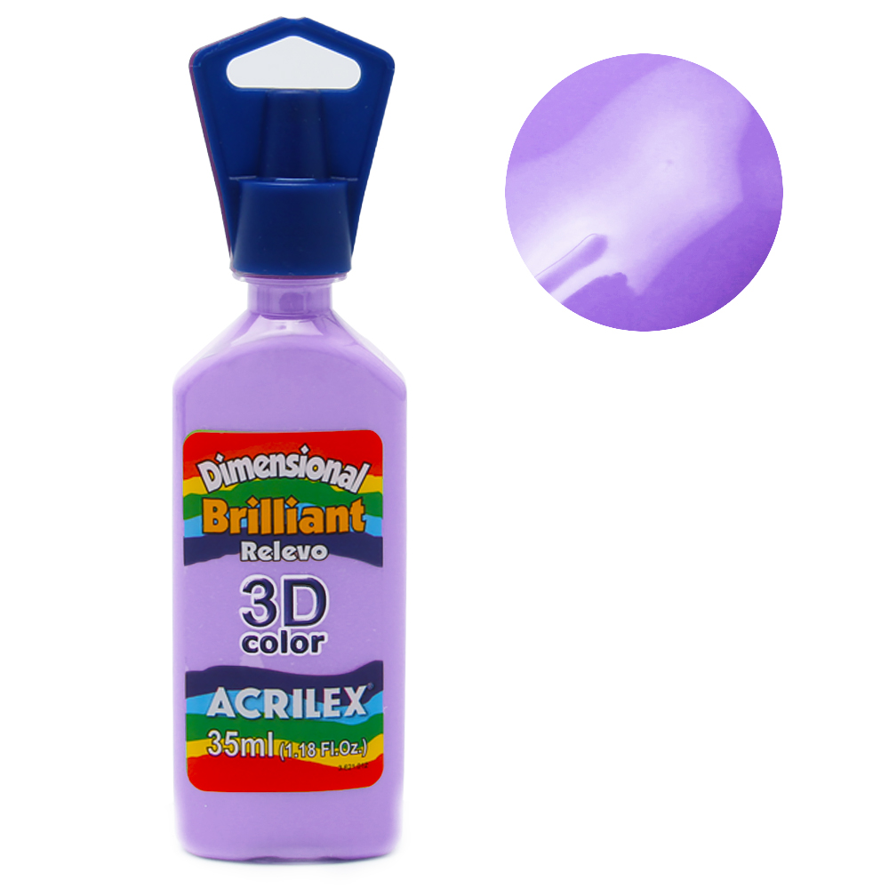Tinta Acrilex Dimensional Brilliant Relevo 3D Ref.12112 35ml