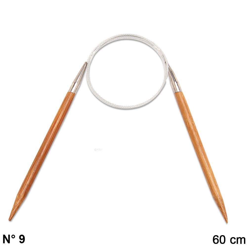 Agulha Circular de Tricô Bambu Circulo 60cm
