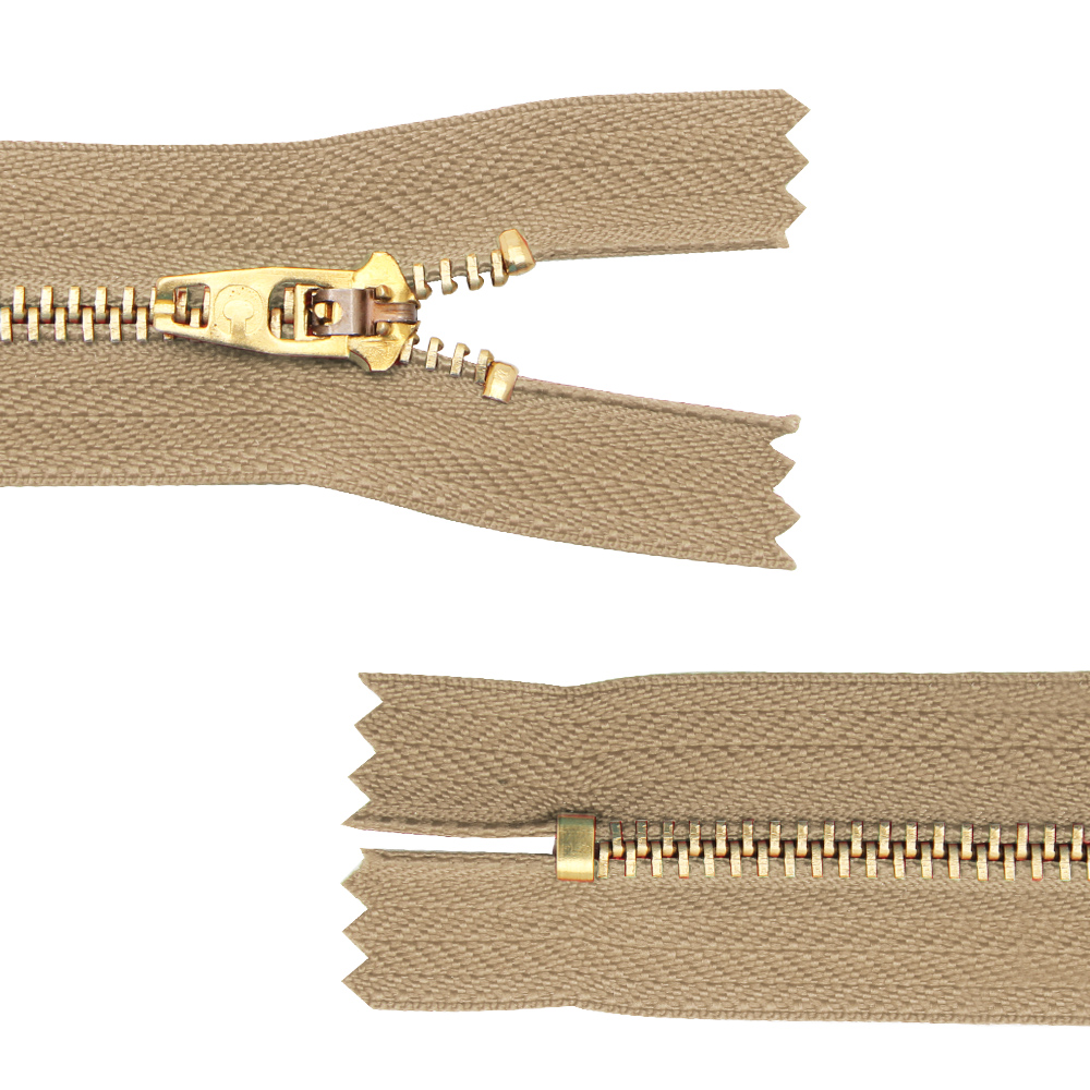 Zíper Metal Dourado Médio Circulo N.3 18cm