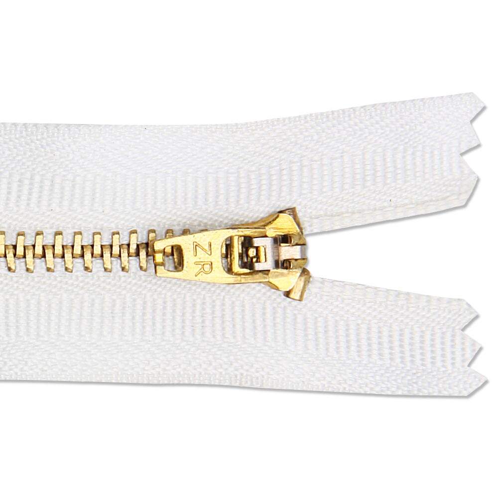 Zíper Metal Dourado Médio ZR 08cm - 10 Unidades