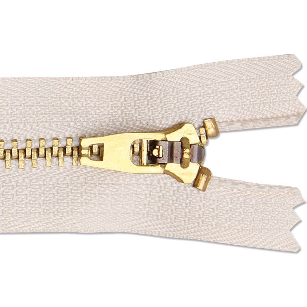 Zíper Metal Dourado Médio ZR 08cm - 10 Unidades