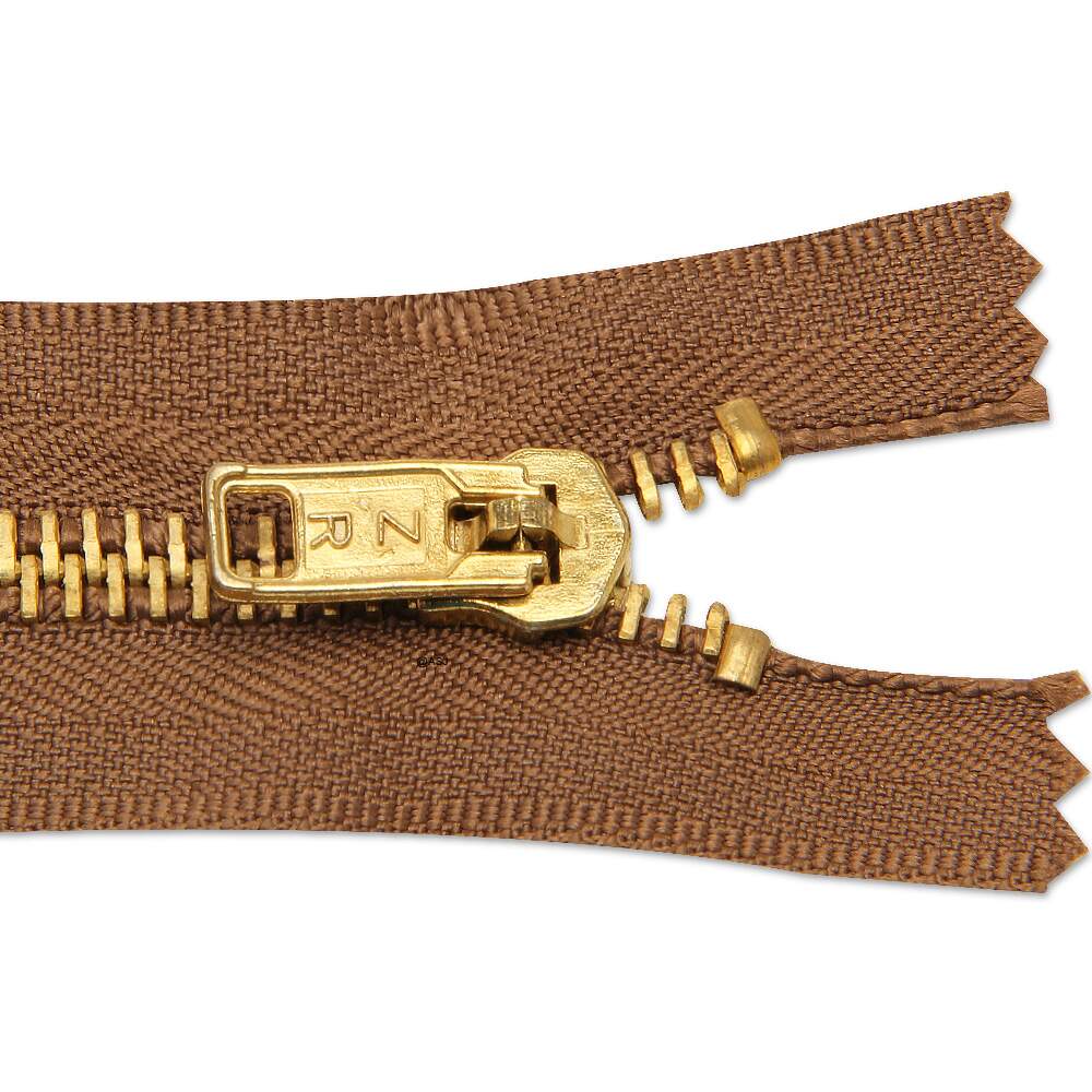 Zíper Metal Dourado Médio ZR 12cm - 10 Unidades