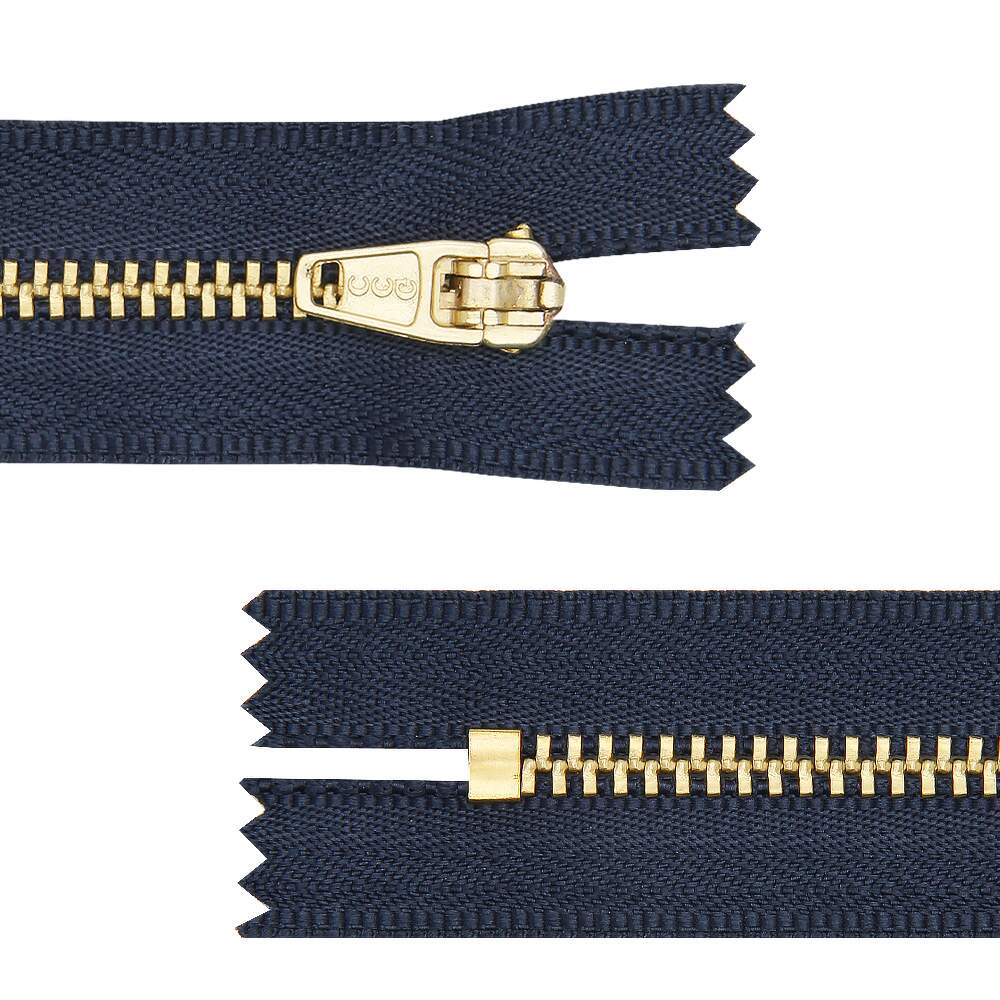 Zíper Metal Dourado Médio 12cm Com 10 Und