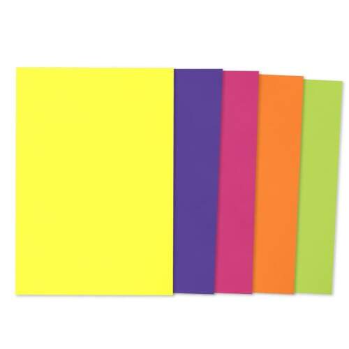 Papel Colorido Criativo Lumi A4 Canson 80g 5 Cores 50 Folhas